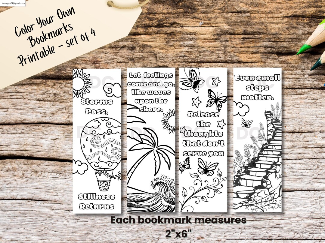 Positive Affirmation Coloring Bookmarks | Mental Health & Anxiety ...