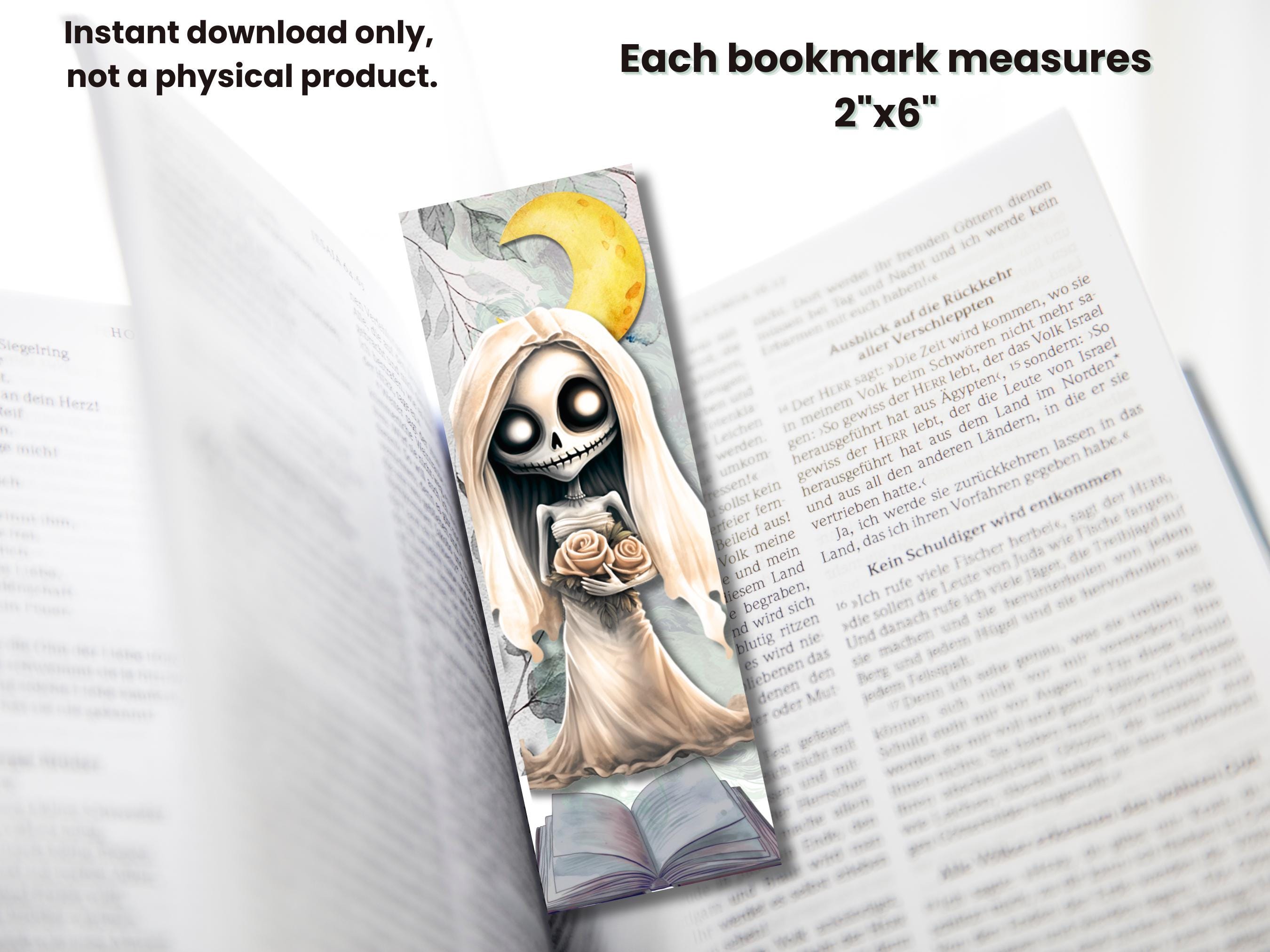 Creepy Bookmarks Printable Creature Bookmarks, Gothic Junk Journal ...