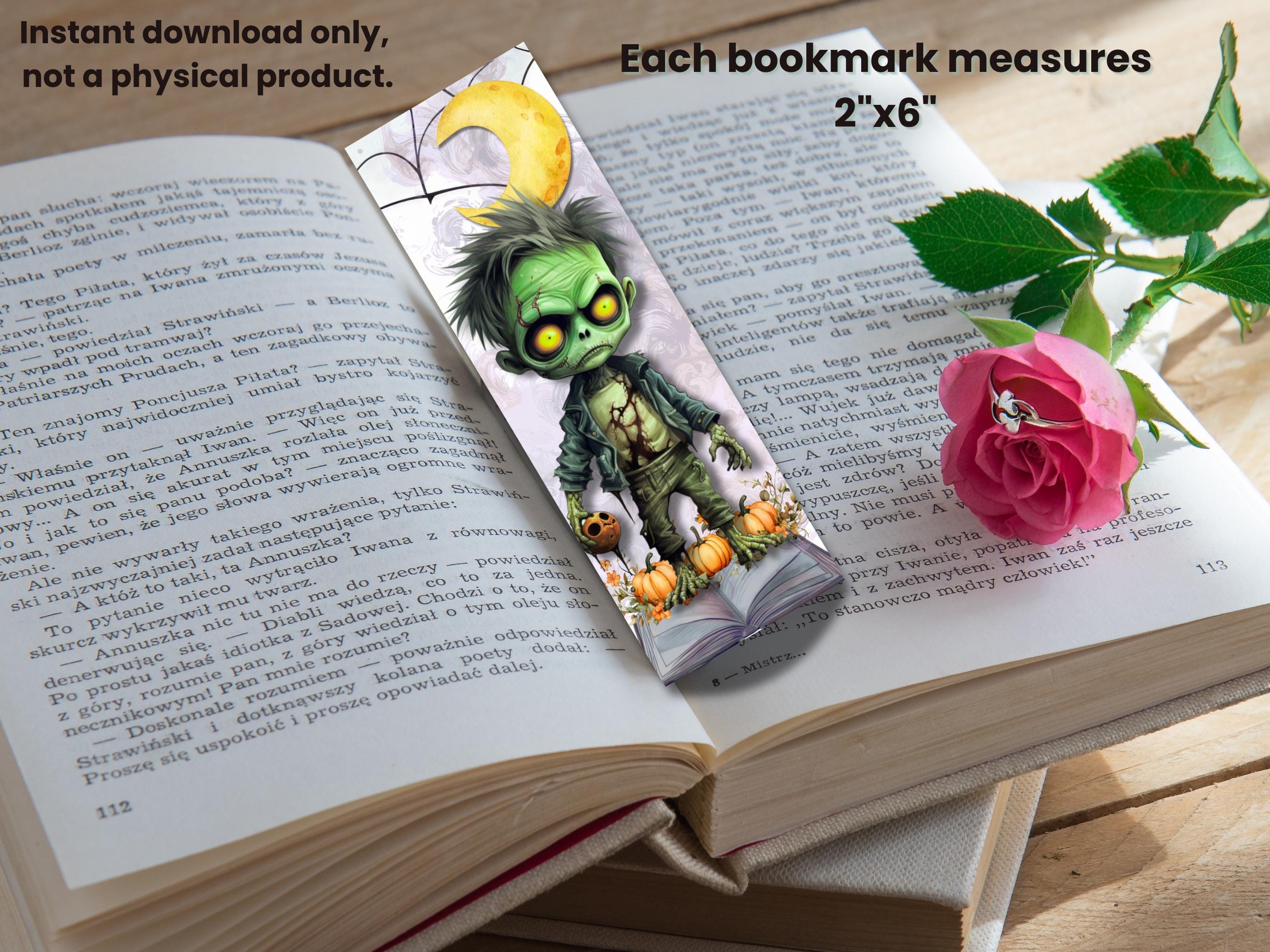 Creepy Bookmarks Printable Creature Bookmarks, Gothic Junk Journal ...