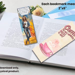 Coffee Bookmarks Printable Bundle, Coffee Quotes Instant Download ...