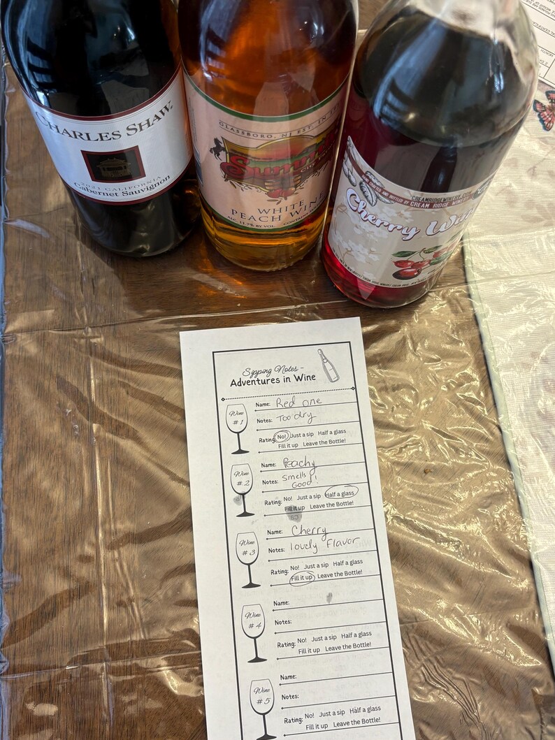 Wine Tasting Score Sheet Instant Download, Wine Tasting Party ...