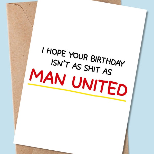 Manchester United Funny Card - Etsy UK