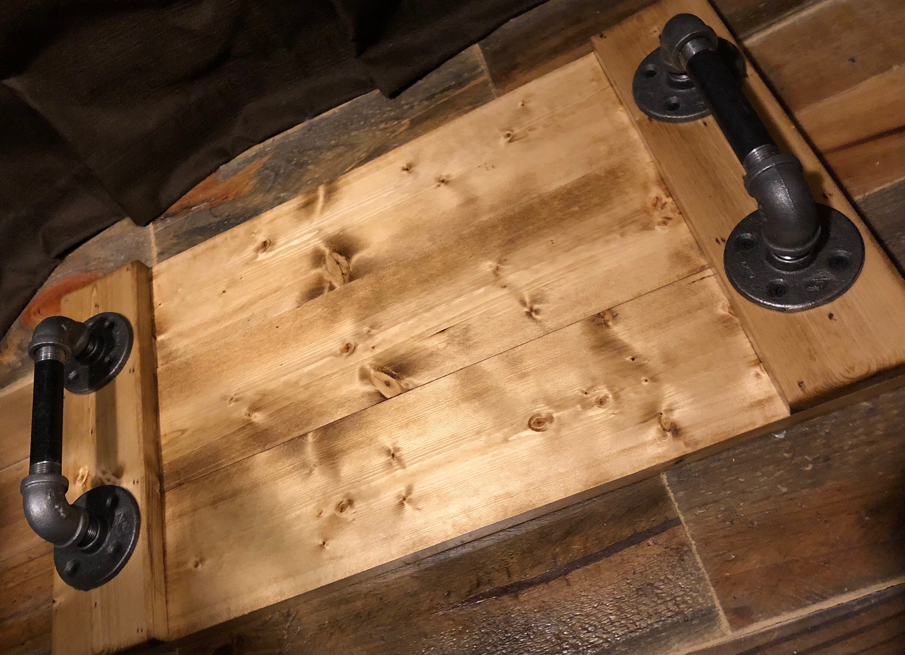 Rustic Industrial Pipe Tray - Etsy