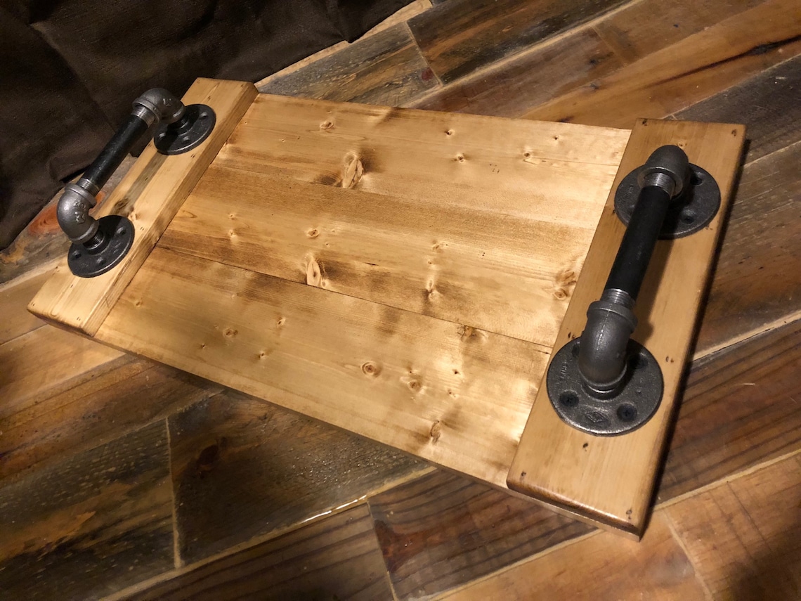 Rustic Industrial Pipe Tray - Etsy