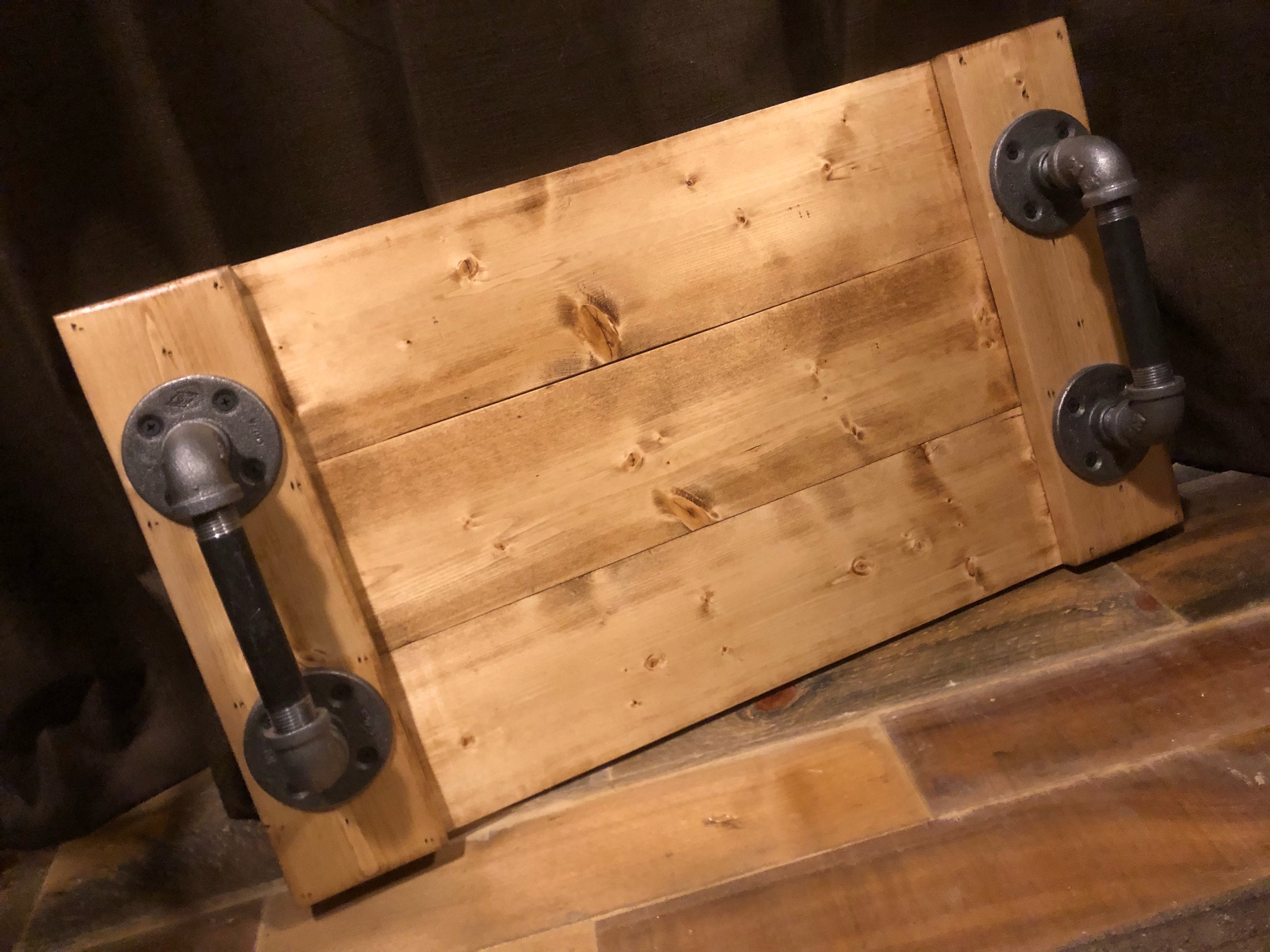Rustic Industrial Pipe Tray - Etsy