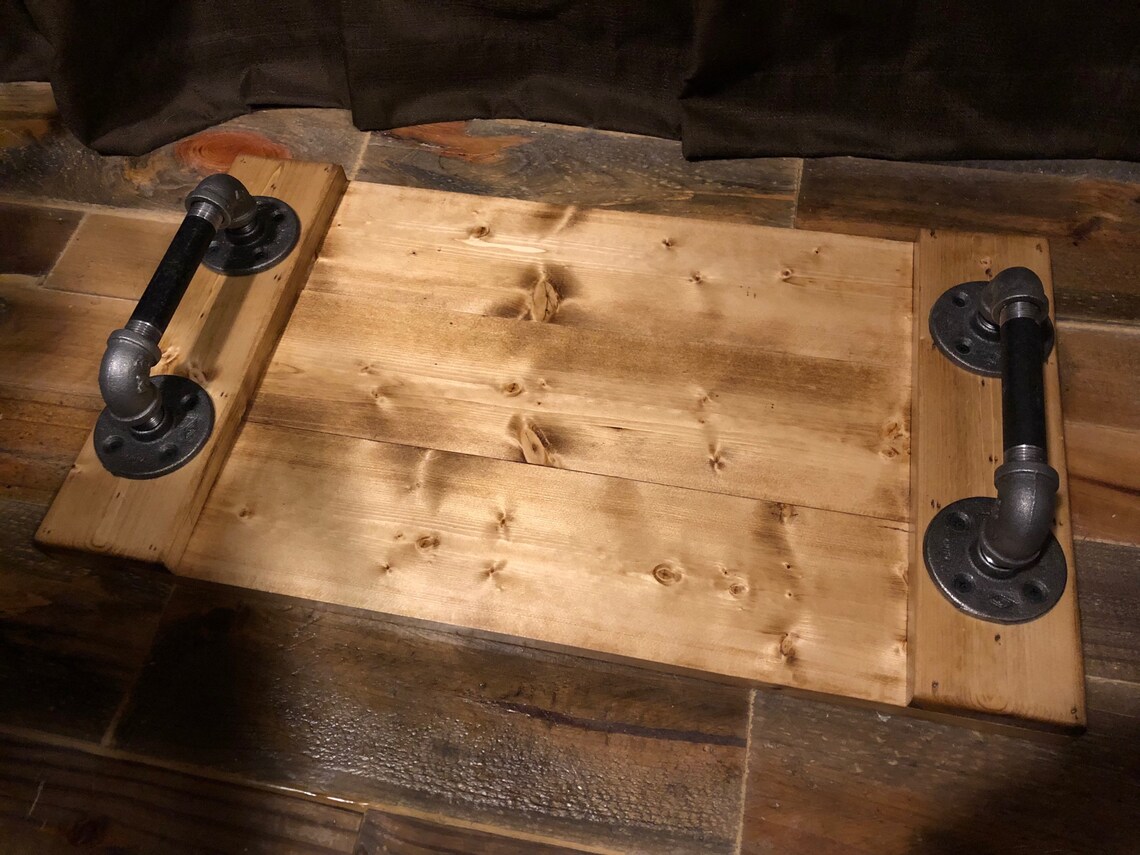 Rustic Industrial Pipe Tray - Etsy