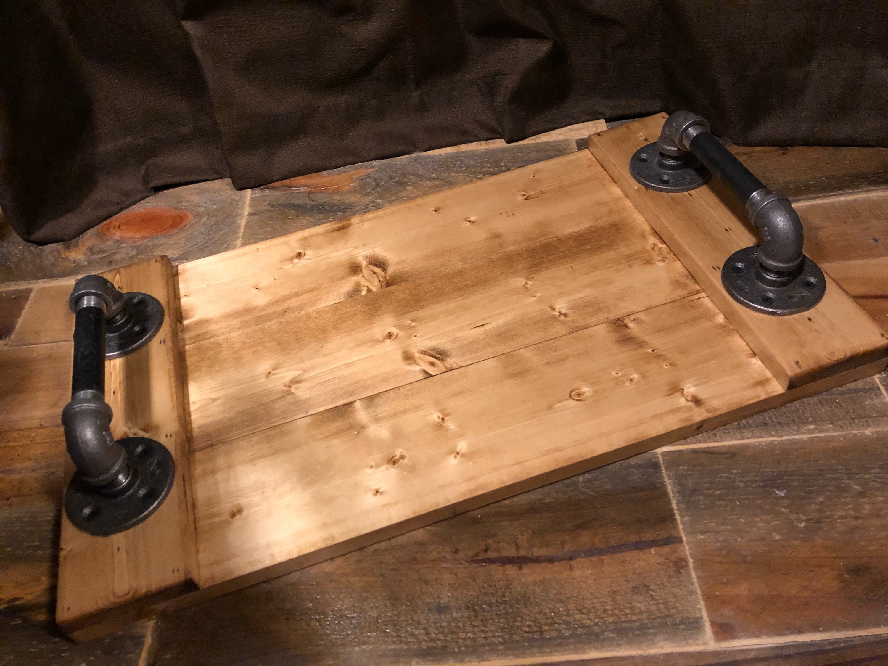 Rustic Industrial Pipe Tray - Etsy