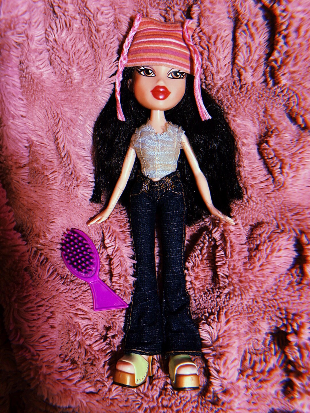 Bratz Jade Doll - Fully Dressed - Pink Striped Braided Hat - Heels ...