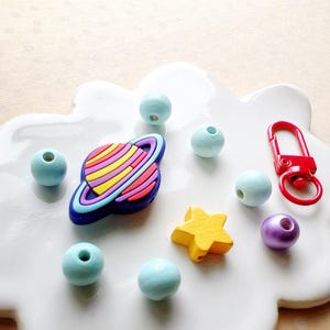 Space Party Favor Sci Fi Keychain Kit Kids Outer Space Astronomy ...