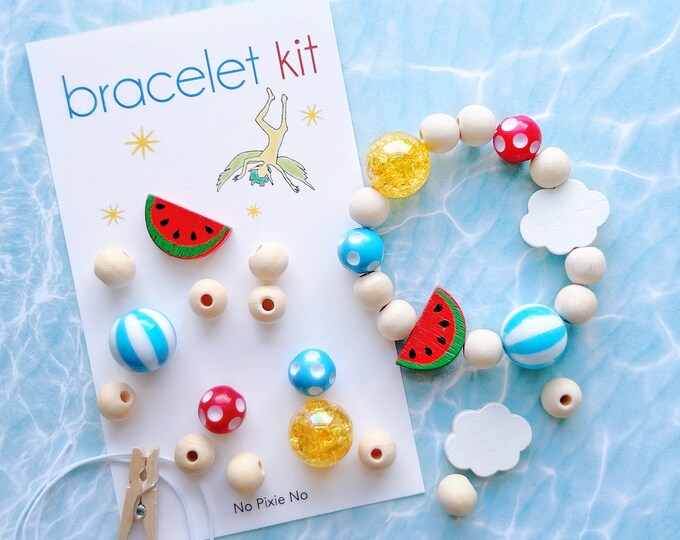 Pool Party Favor DIY Bracelet Kit Girls Birthday Pool Birthday Party ...