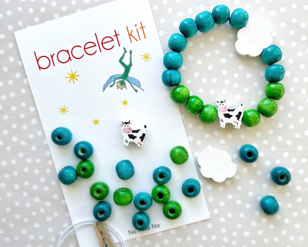 Cow Bracelet Kit Farm Animal Party Favors DIY Bracelets for Kids Pig ...