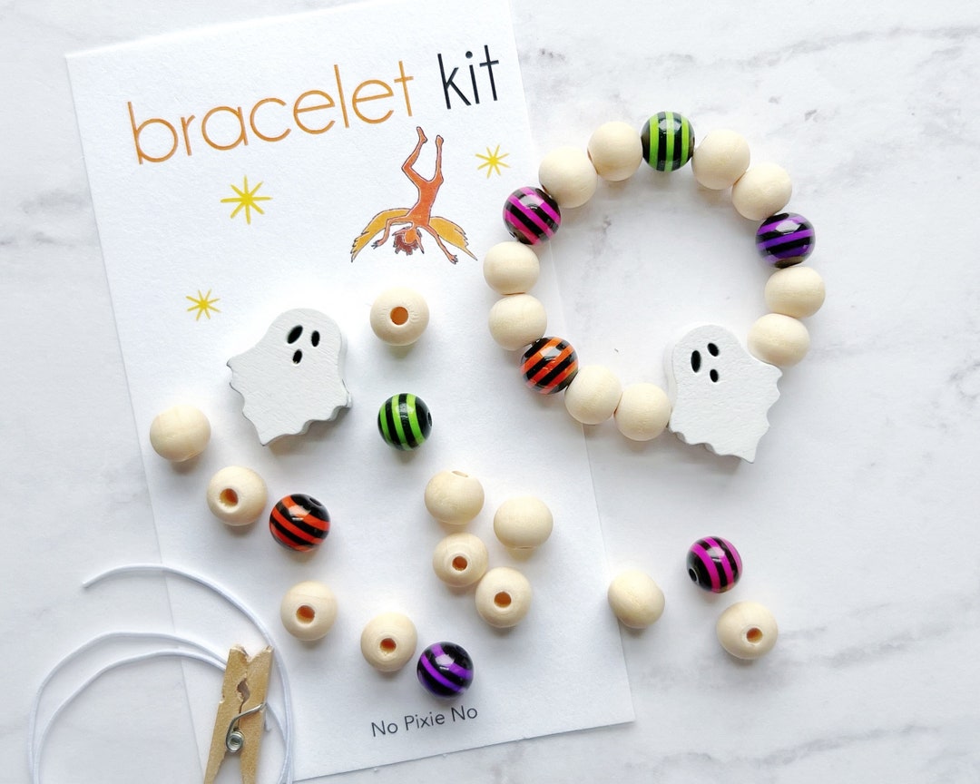 Spooky Ghost Party Favors DIY Bracelets for Kids Halloween Bracelets ...