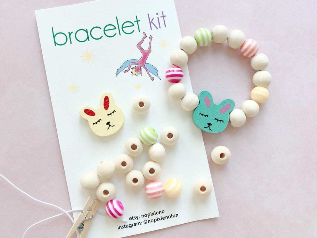 Bunny Bracelet Kit Animal Party Favors DIY Bracelets for Kids Easter ...