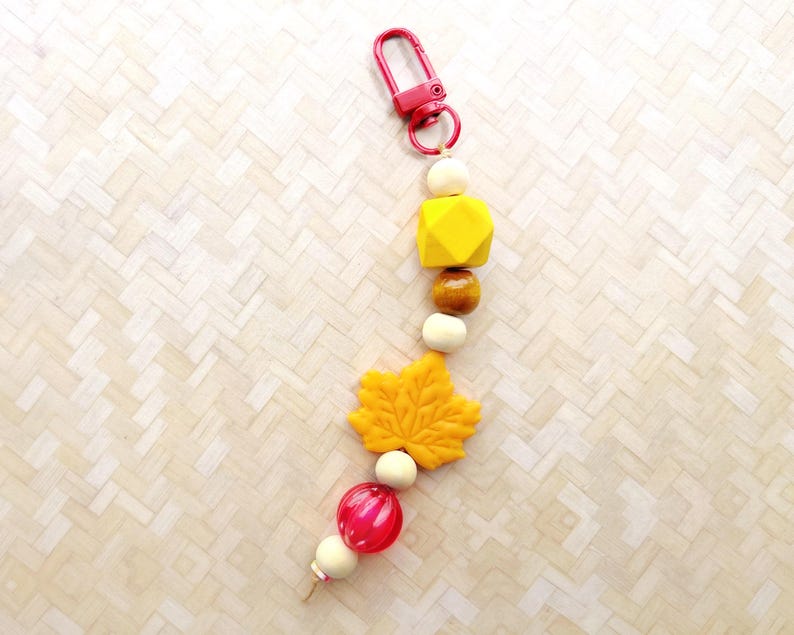 Autumn Leaf Keychain Kits for Kids Fall Party Favor DIY Thanksgiving ...