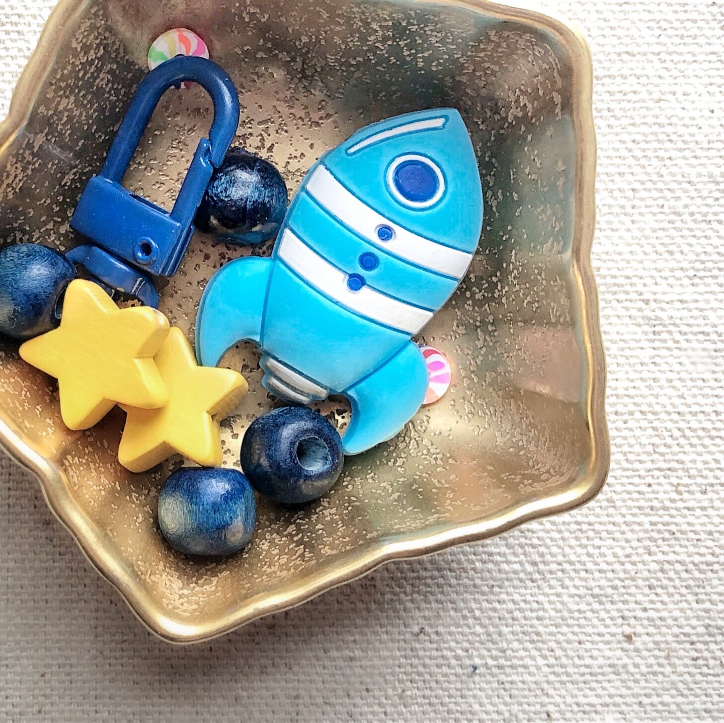 Rocket Party Favor DIY Keychain Kit Kids Space Birthday - Etsy