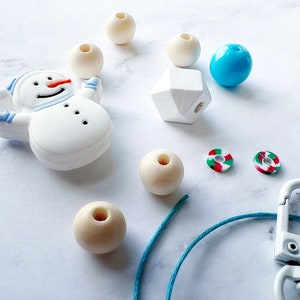 Snowman Keychain Kit Kids Christmas Party Favor Snowman Craft Stocking ...