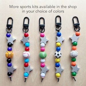 Soccer Party Favor DIY Keychain Kit Kids Sports Birthday Party Soccer ...