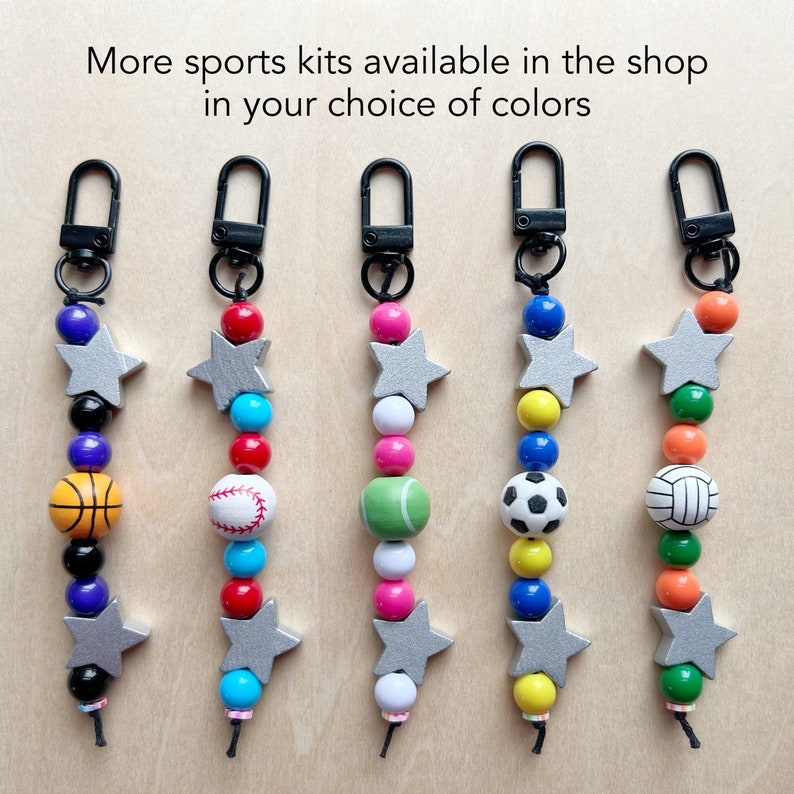 Soccer Party Favor DIY Keychain Kit Kids Sports Birthday Party Soccer ...