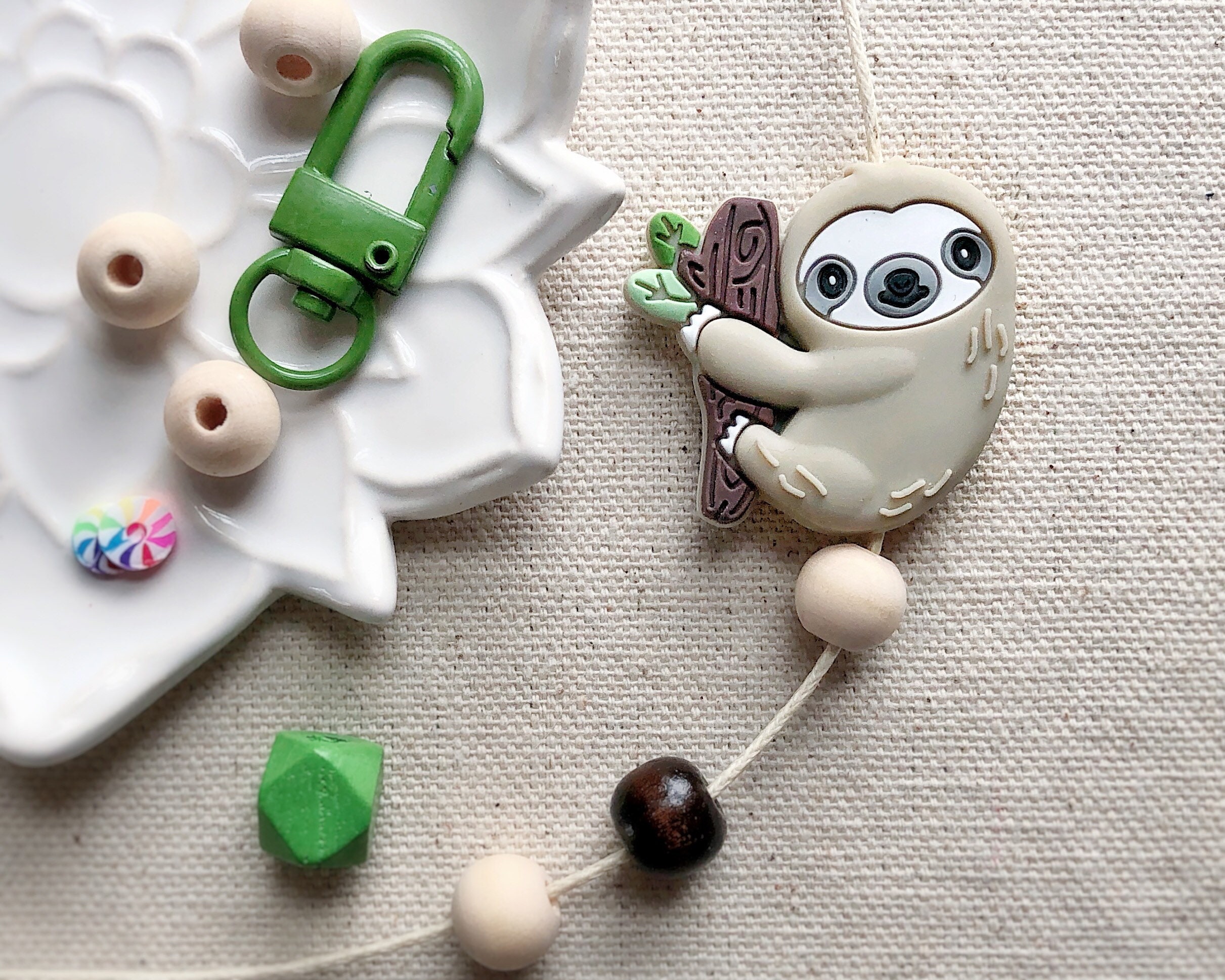 Party Favor DIY Keychain Kit Kids Sloth Birthday Animal - Etsy