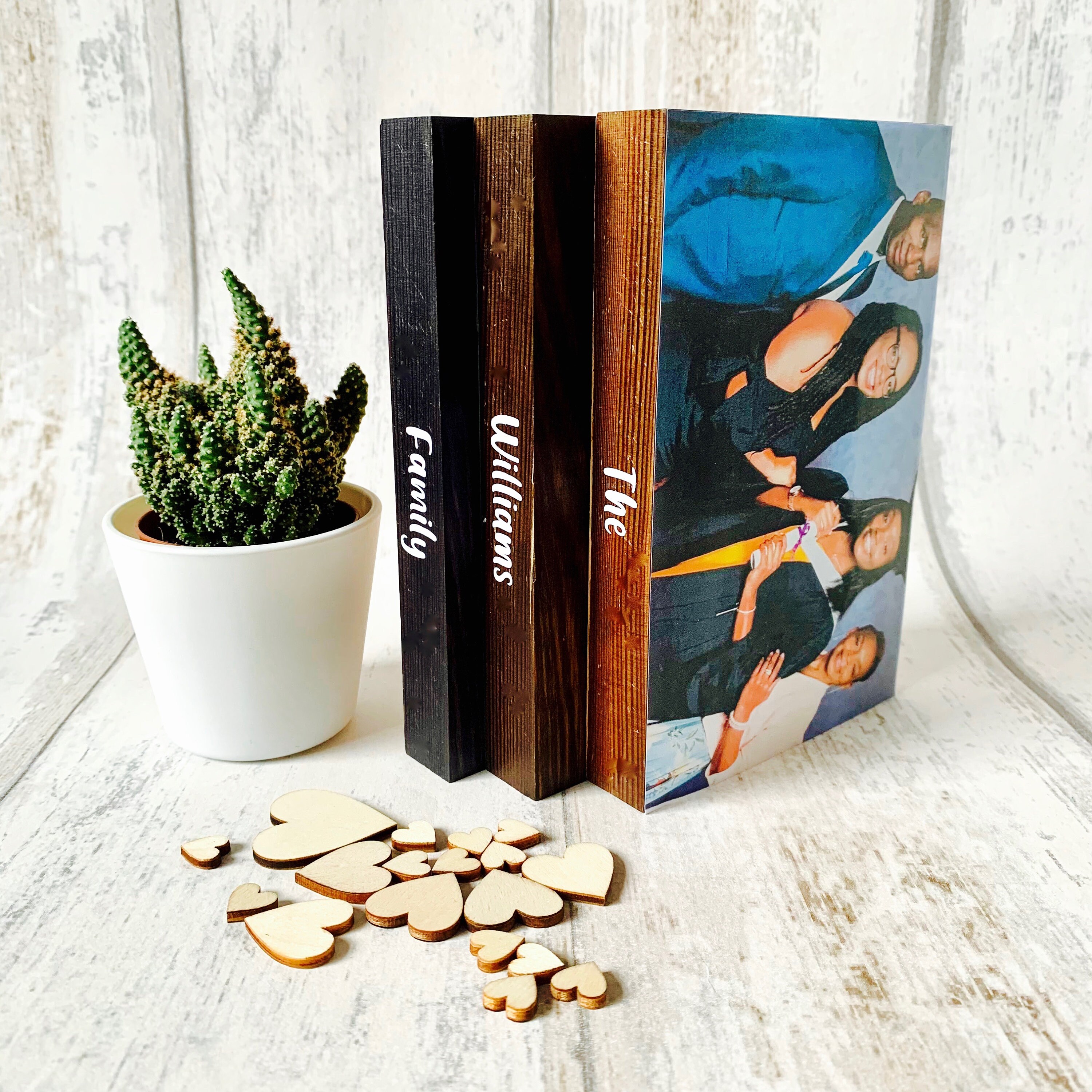 Photo Faux Book Stack Decor Family Name Faux Books - Etsy UK