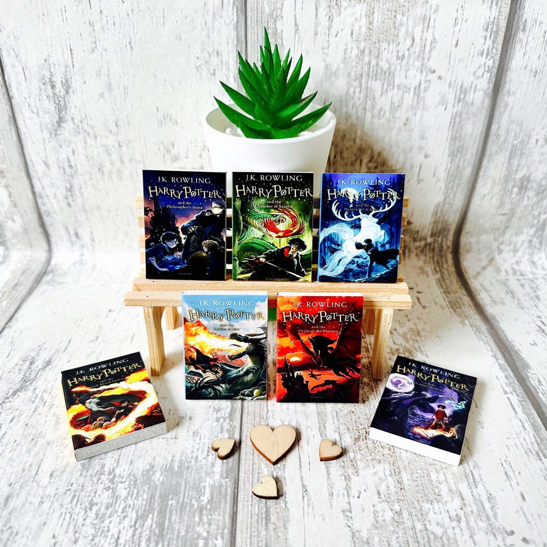 Mini Faux Books Set Wizard Mini Book Set Tiny Book Doll House Miniature ...