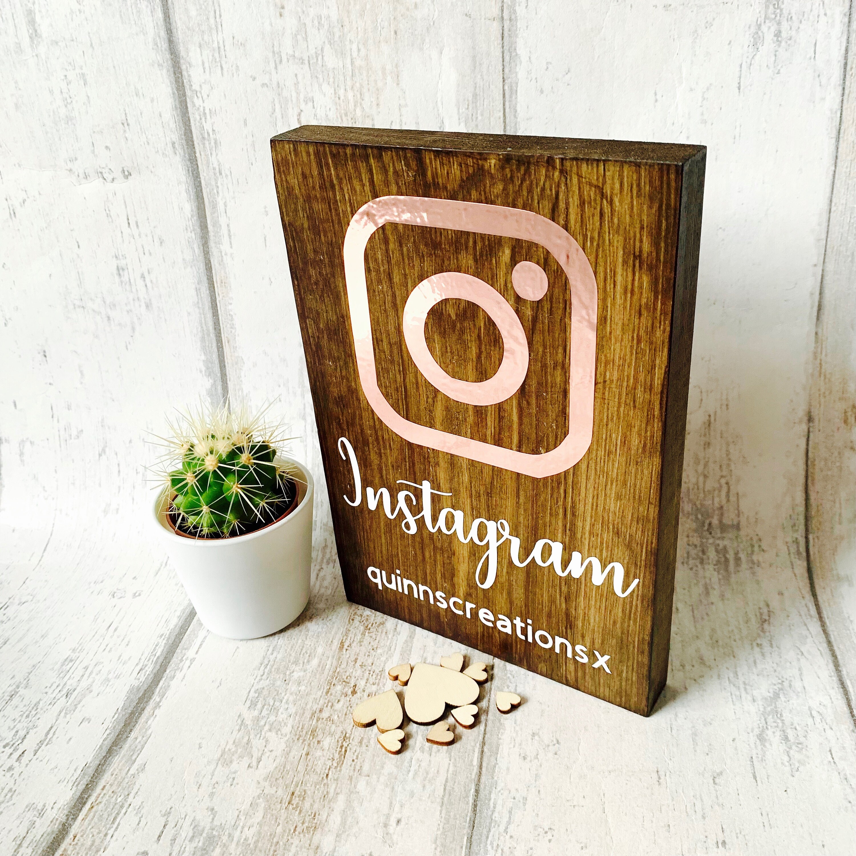 Social Media Sign Wood Instagram Sign Facebook Sign - Etsy UK
