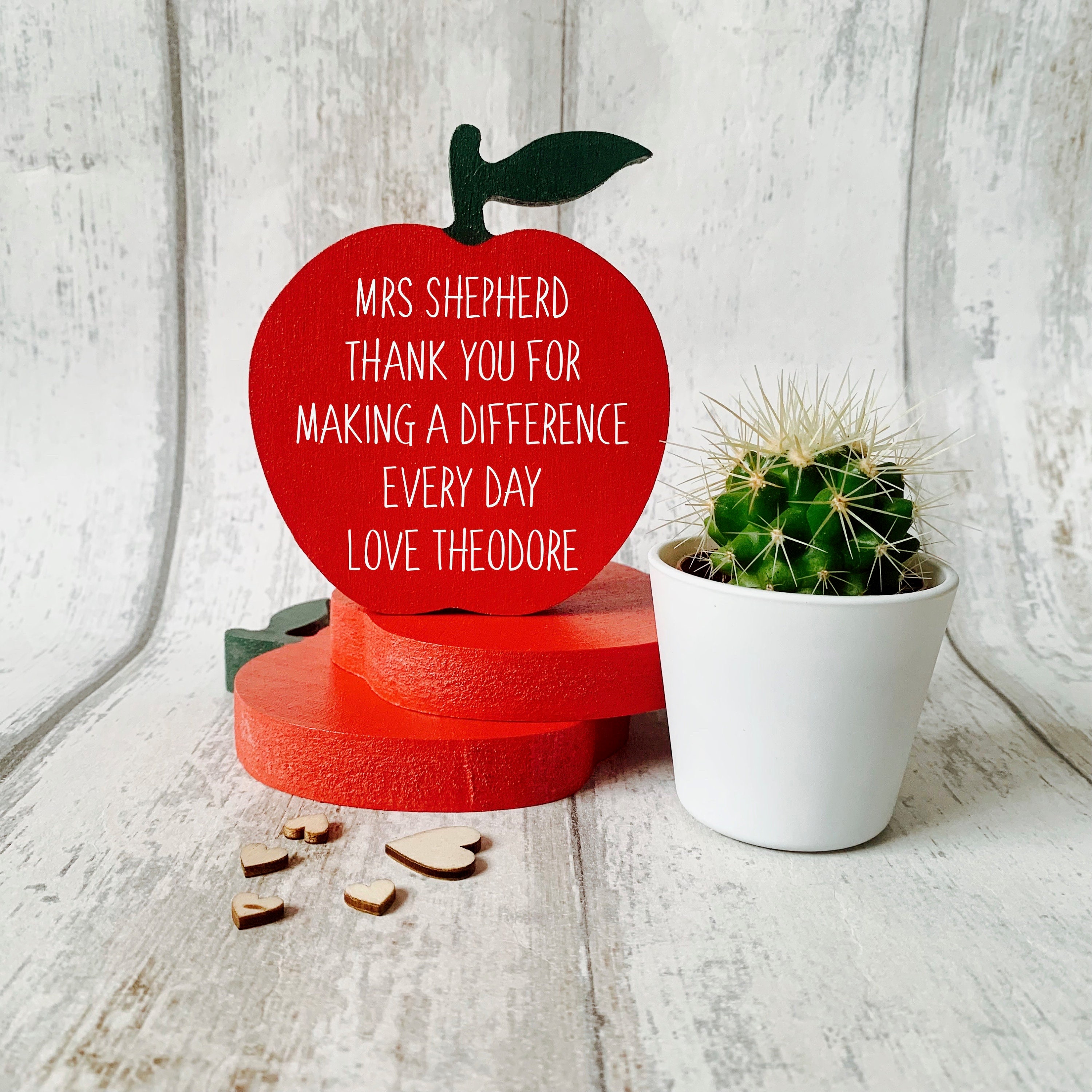 Apple Teacher Gift Personalised Teacher Gifts Teacher - Etsy UK