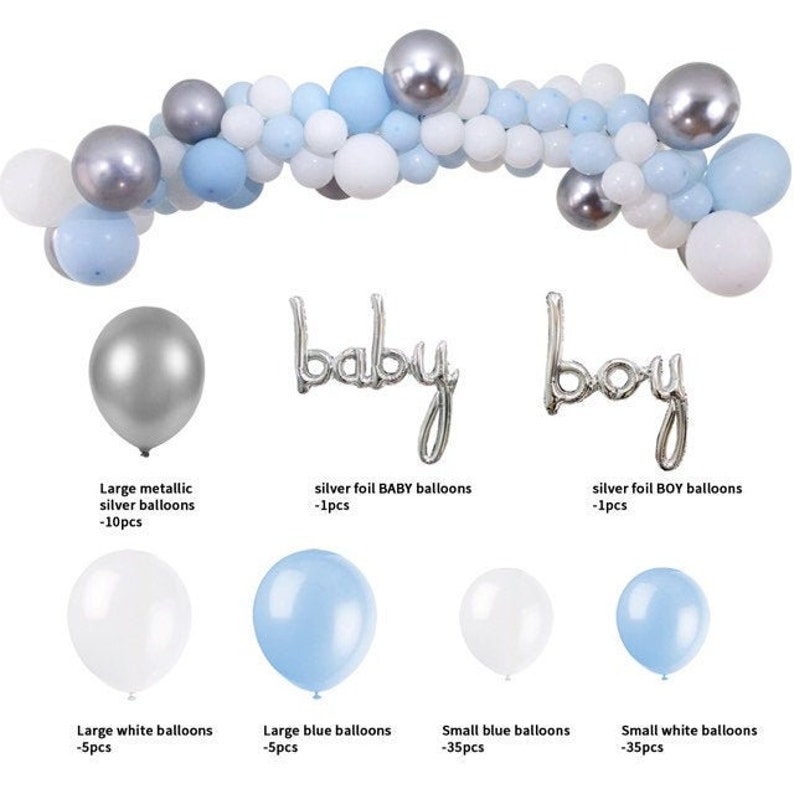 Baby Blue Balloon Garland Arch Kit Boy Baby Shower | Etsy