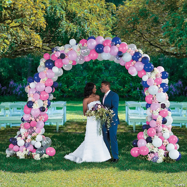 8 X 9.5 FT Metal Balloon Arch - DIY Décor Ring - Round Party Decoration ...