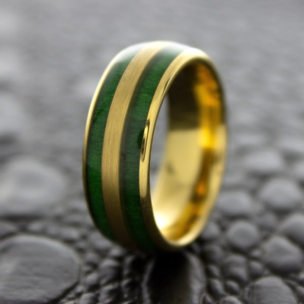 Green Tungsten Ring - Etsy
