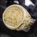Roman SPQR Eagle Solid Gold Signet Ring, Ancient Roman Ring, Roman ...