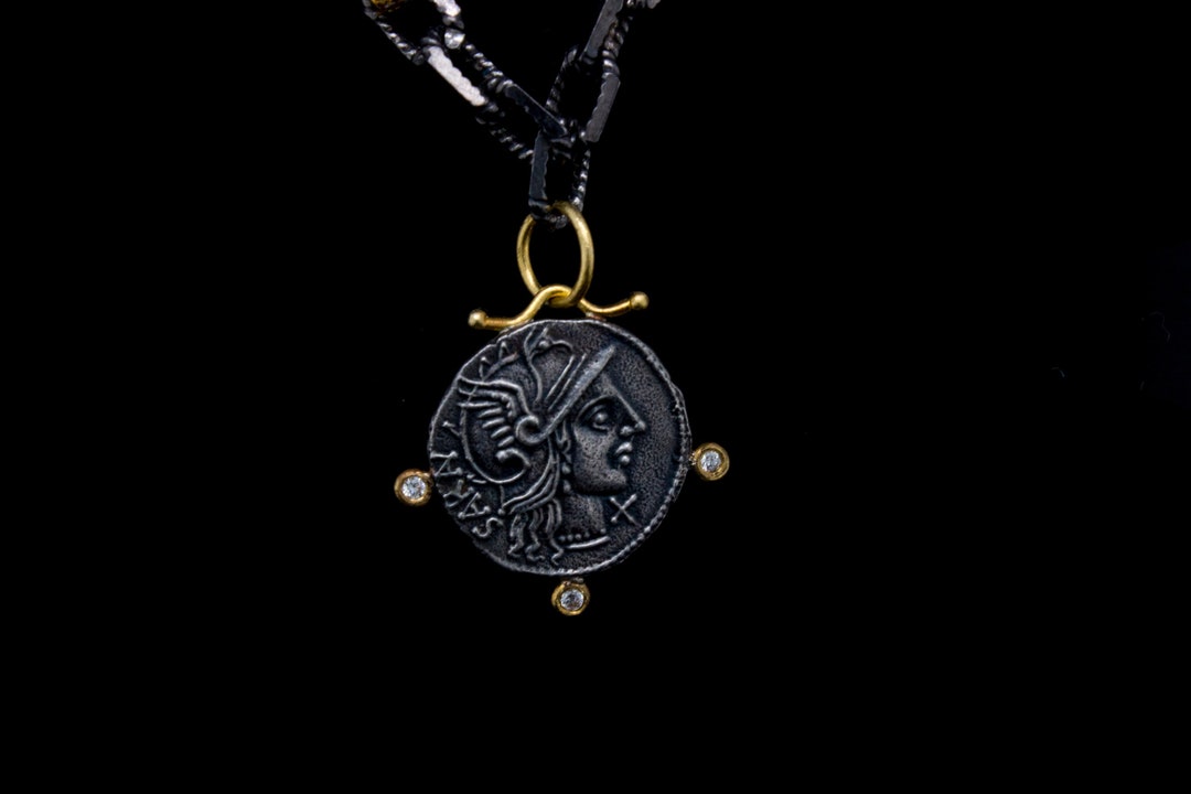 Roma of Rome Pendant, Ancient Roman Pendant, Handmade Pendant, 24k Gold ...
