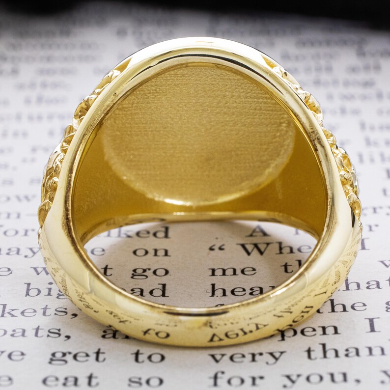 Roman SPQR Eagle Solid Gold Signet Ring, Ancient Roman Ring, Roman ...