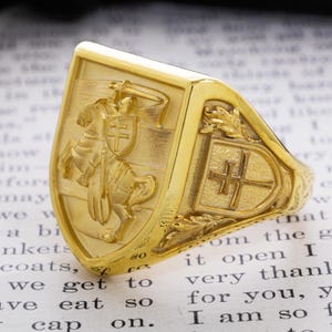 Polish-lithuanian Commonwealth Solid Gold Signet Ring, Pogonia Coat of ...