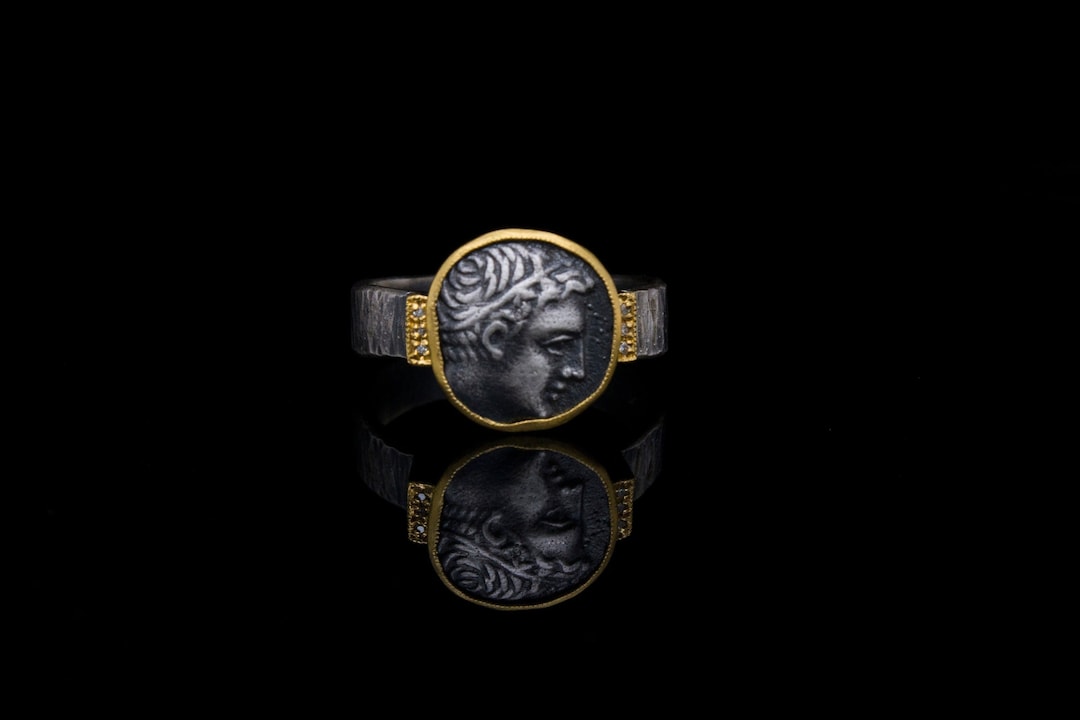 Alexander the Great Ring, Ancient Greek Ring, Handmade Signet Ring, 24k ...