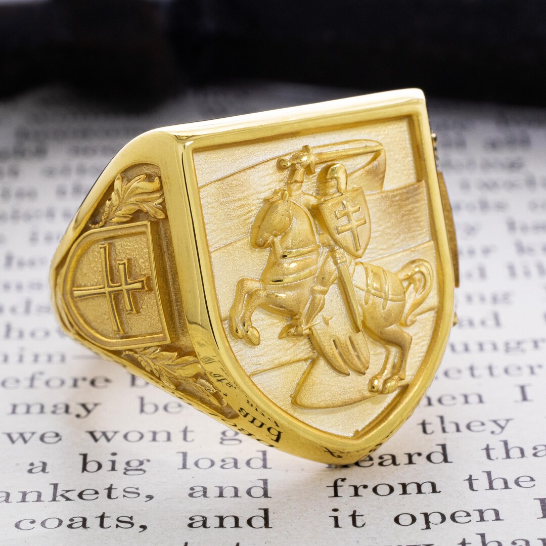 Polish-lithuanian Commonwealth Solid Gold Signet Ring, Pogonia Coat of ...