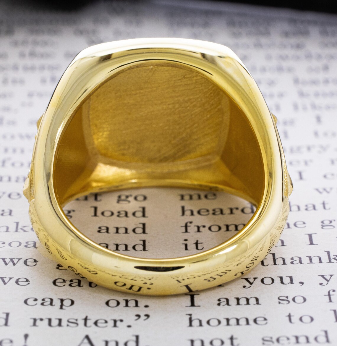 Jerusalem Cross Solid Gold Signet Ring, Knights Templar Christian Ring ...