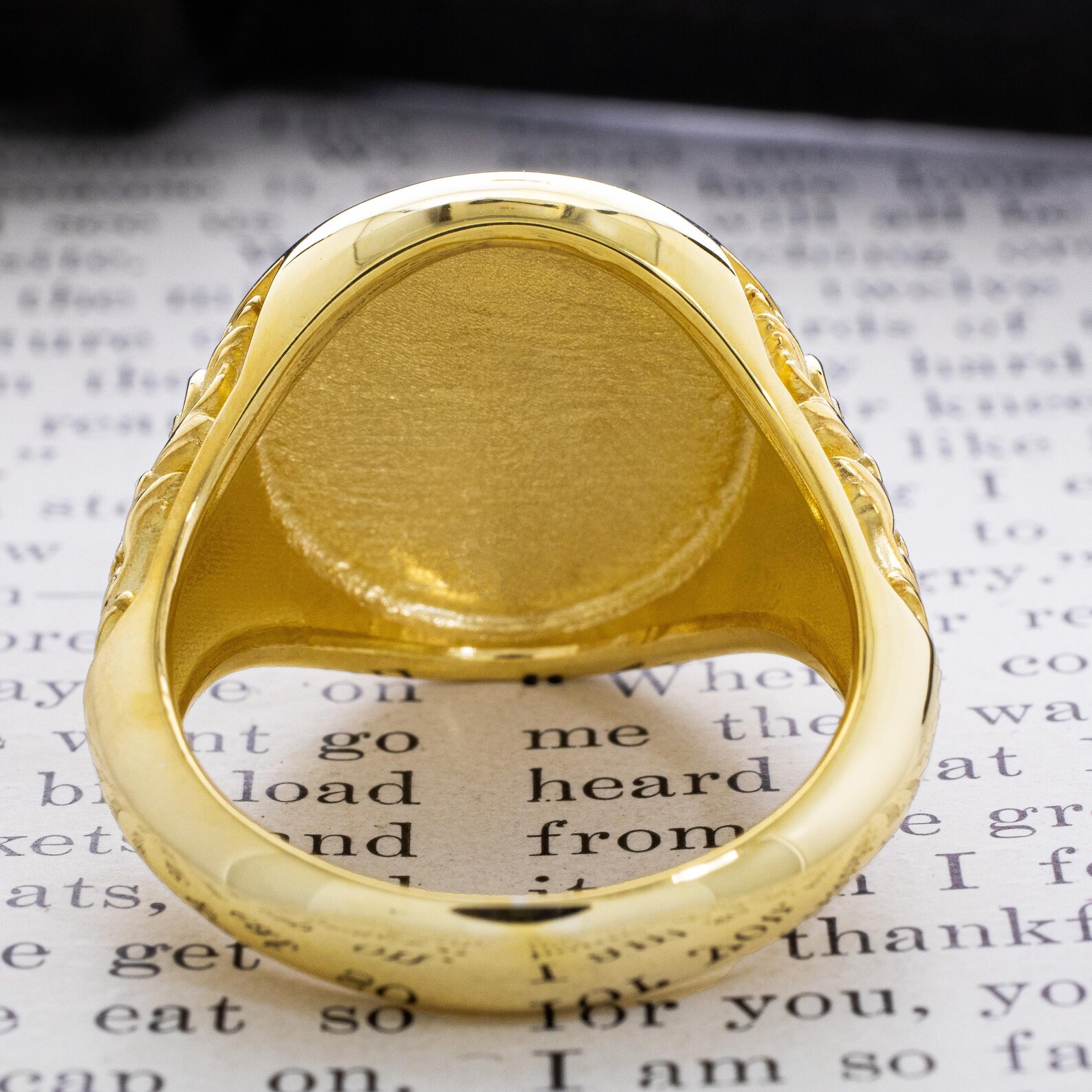 Solid Gold Polish Eagle Signet Ring, Signet Ring for Men, Coat of Arms ...