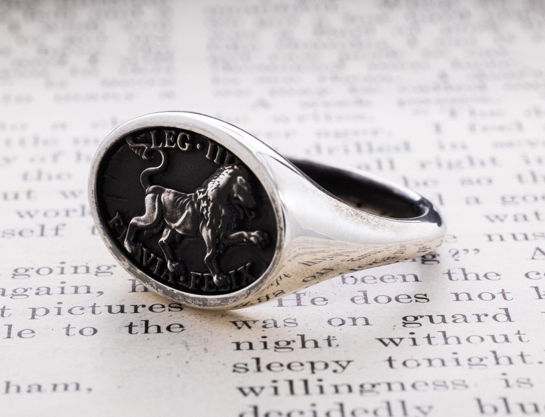 Ancient Roman Legionnaire Sterling Silver Signet Ring, Roman Legion ...