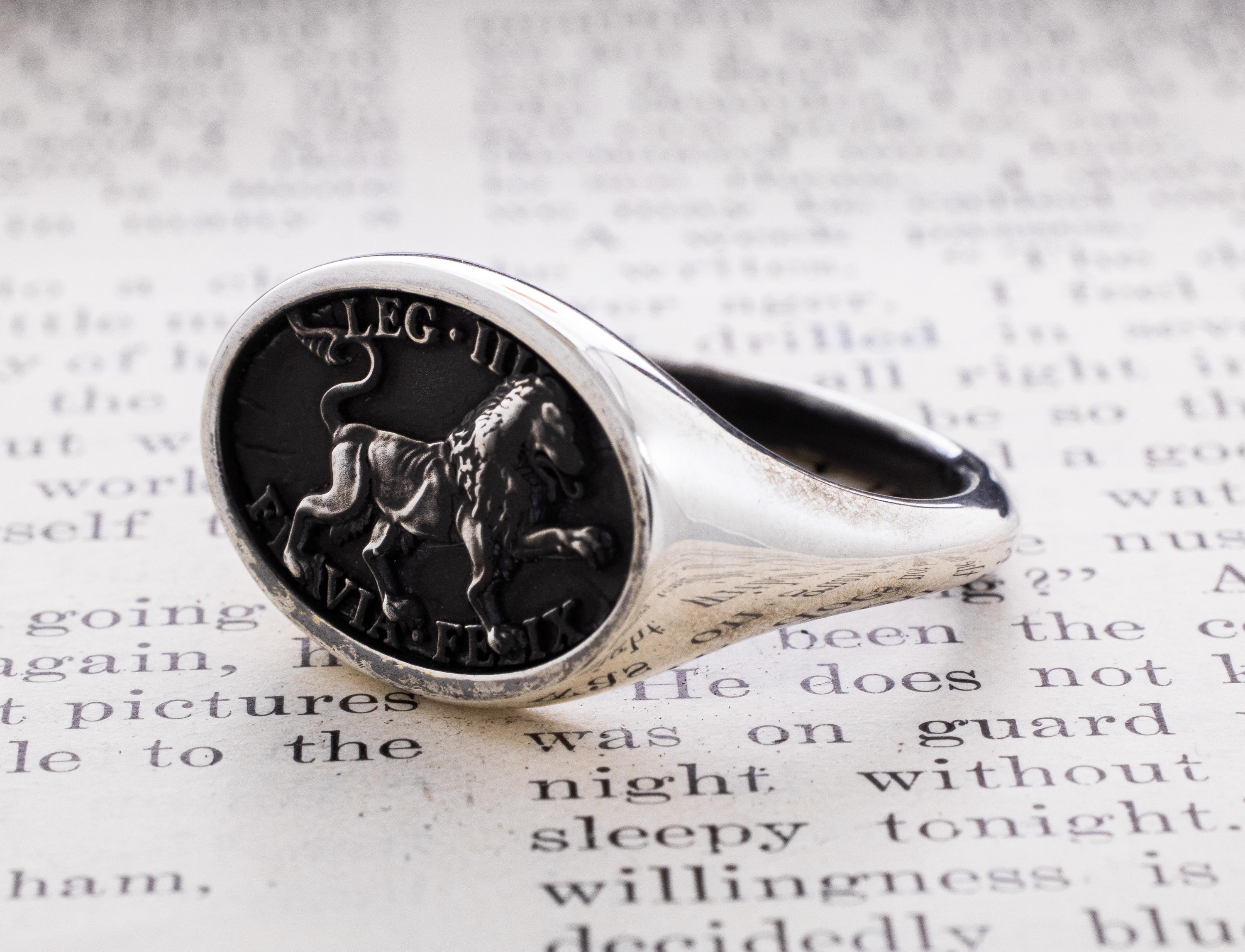 Ancient Roman Legionnaire Sterling Silver Signet Ring, Roman Legion ...