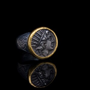 Helios God of the Sun Ring, Ancient Greek Ring, Handmade Ring, 24k Gold ...