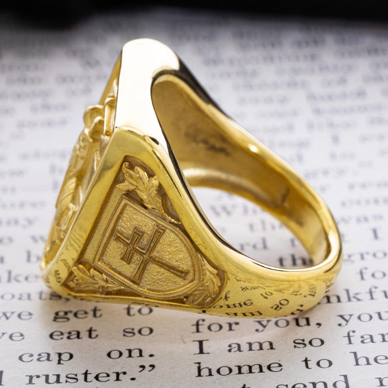 Polish-lithuanian Commonwealth Solid Gold Signet Ring, Pogonia Coat of ...