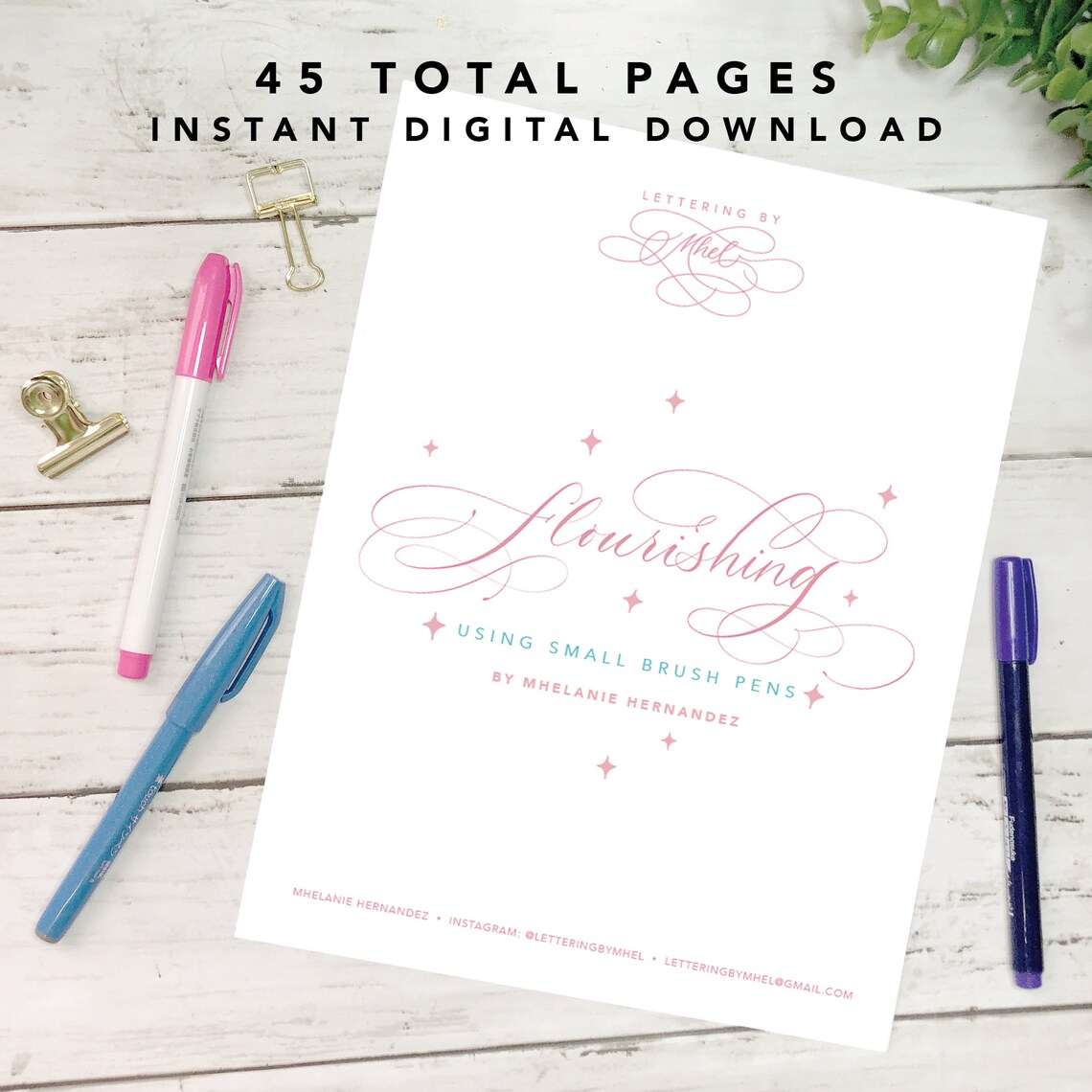 Brush Lettering Worksheets by Lettering by Mhel Practice - Etsy