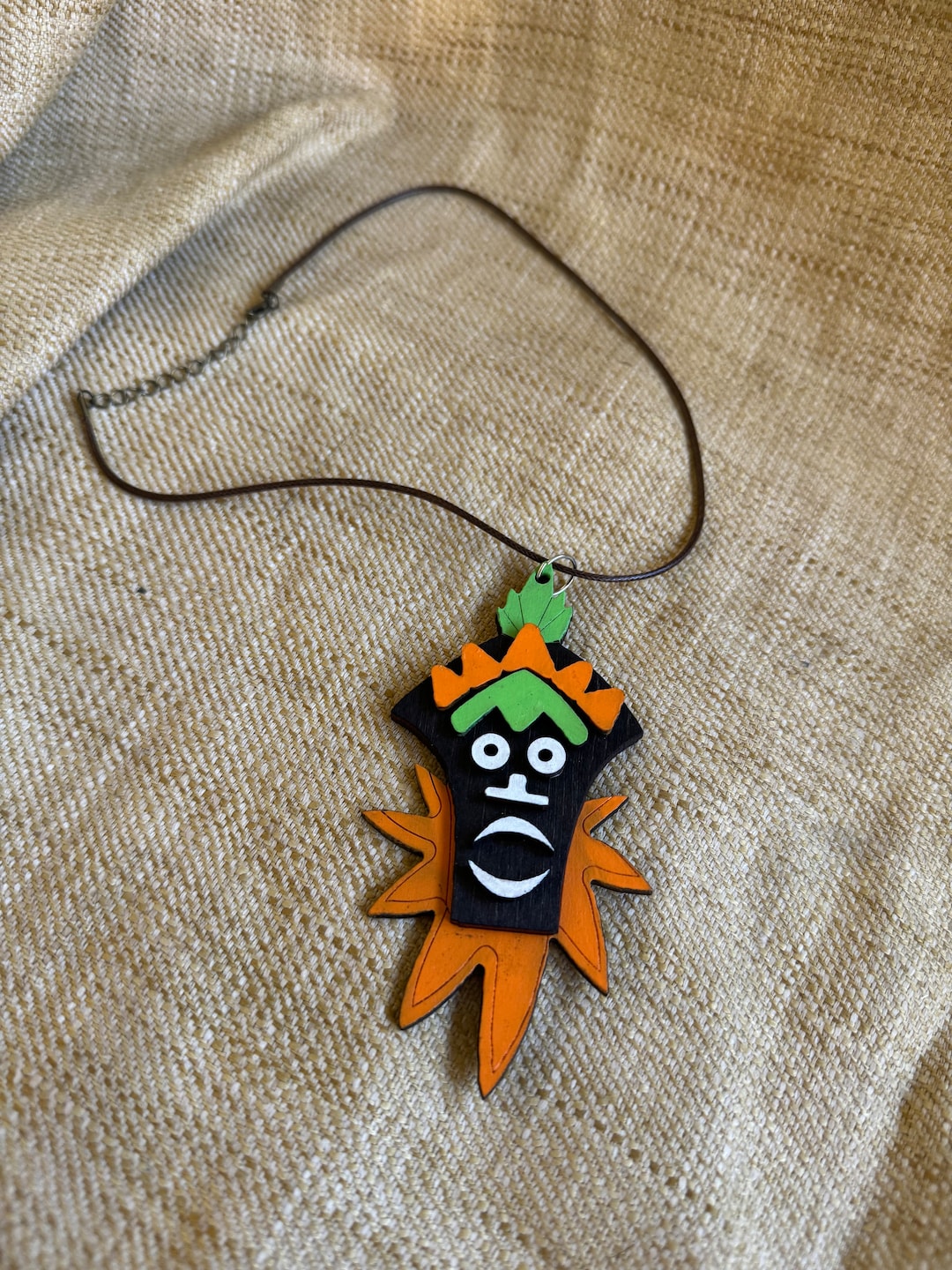 Handcrafted Wooden Witch Doctor Tiki Bar Lounge Retro Pendant - Etsy