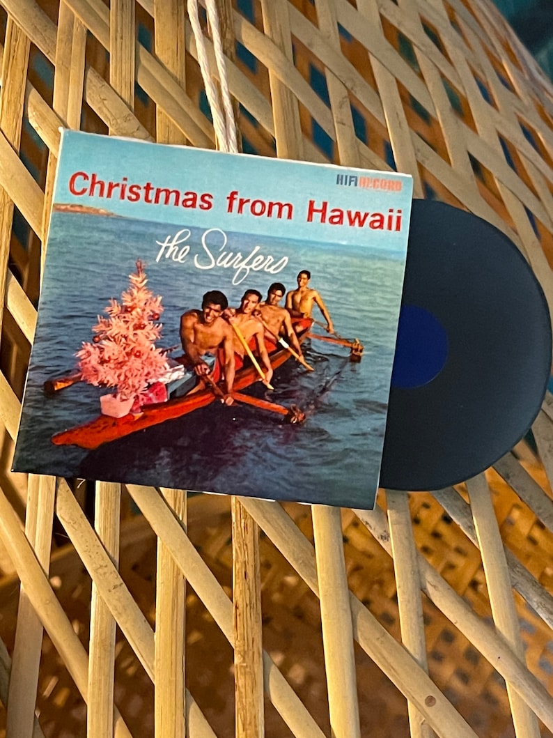 Tiki Christmas Tree Ornament Set Mele Kalikimaka Mini Hawaiian - Etsy