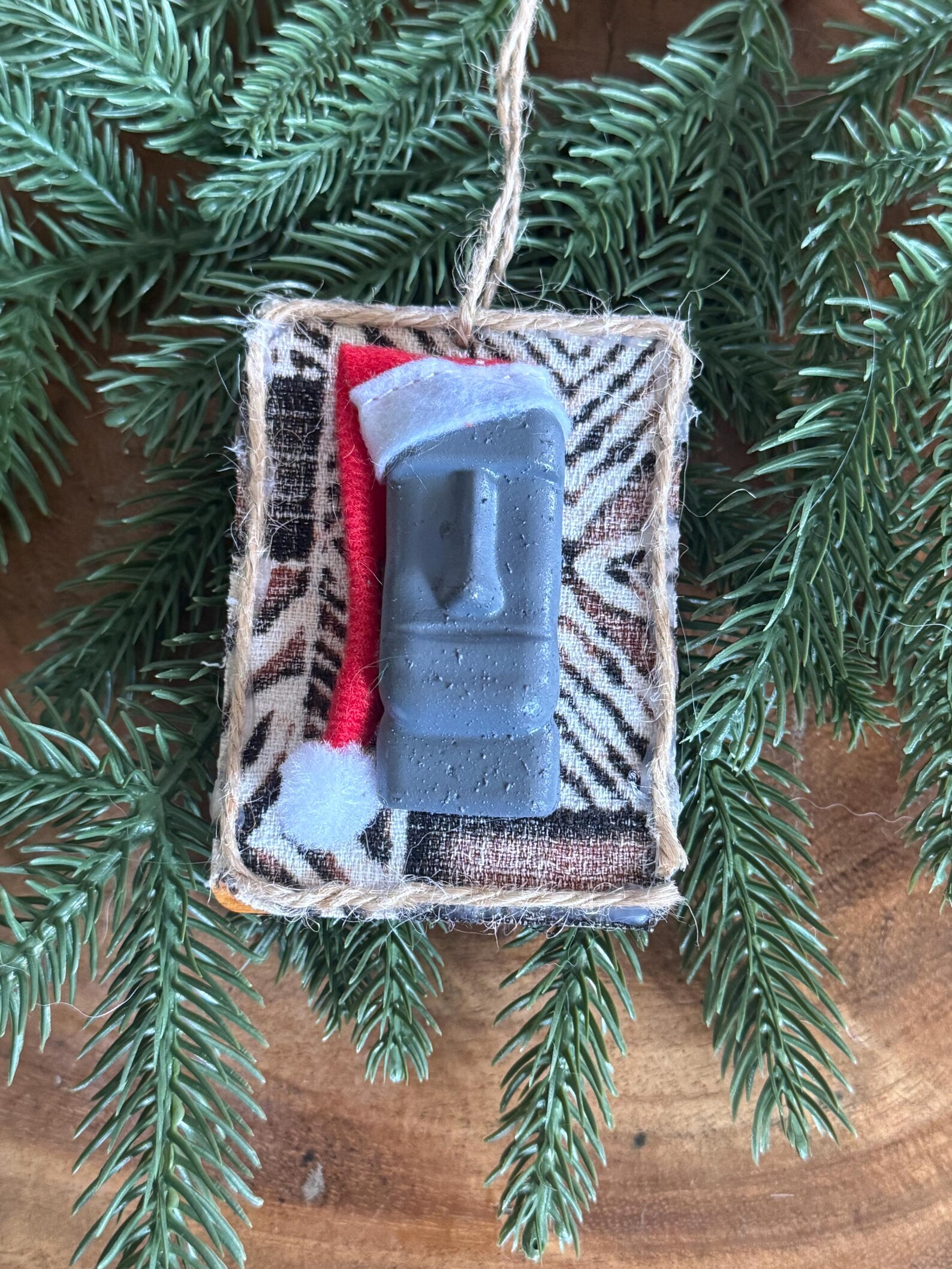Tiki Christmas Tree Ornament Santa Claus Moai Tiki Bar Easter Island - Etsy