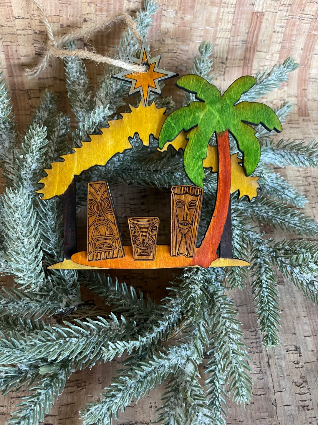 Awesome Tiki Nativity Christmas Tree Ornament - Etsy