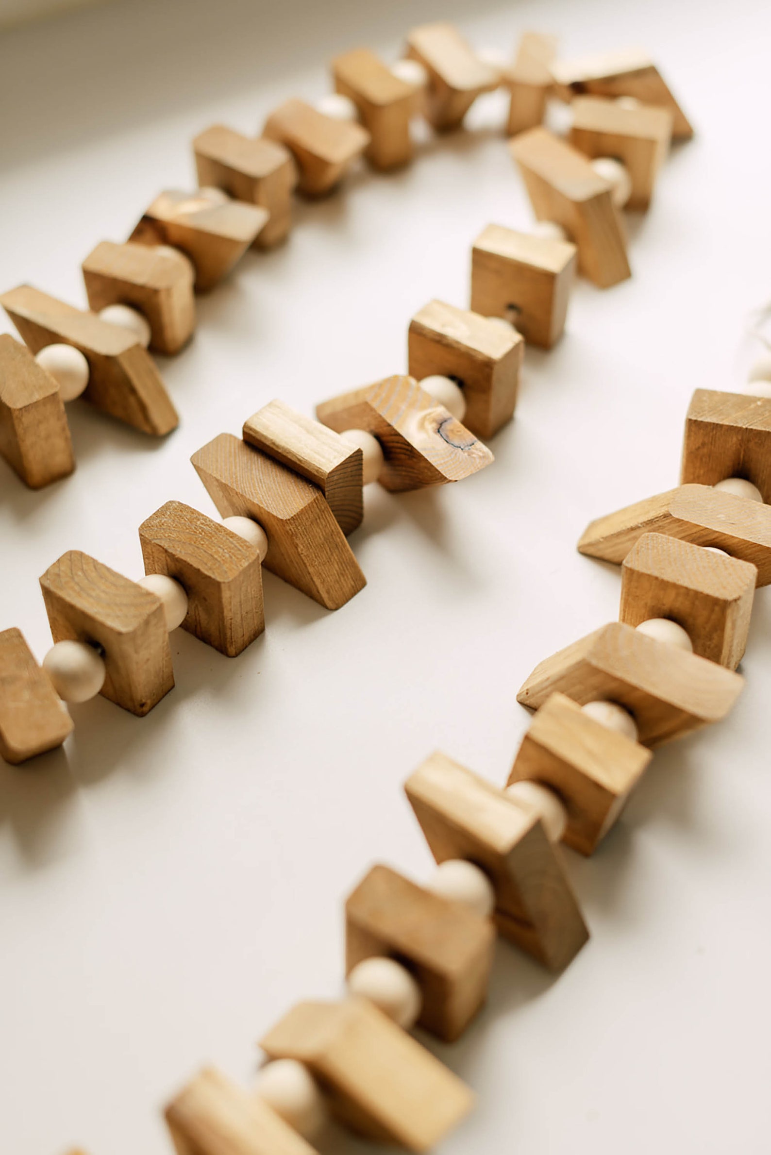 Wood Garland Beaded Garland Tree Garland Geometric | Etsy