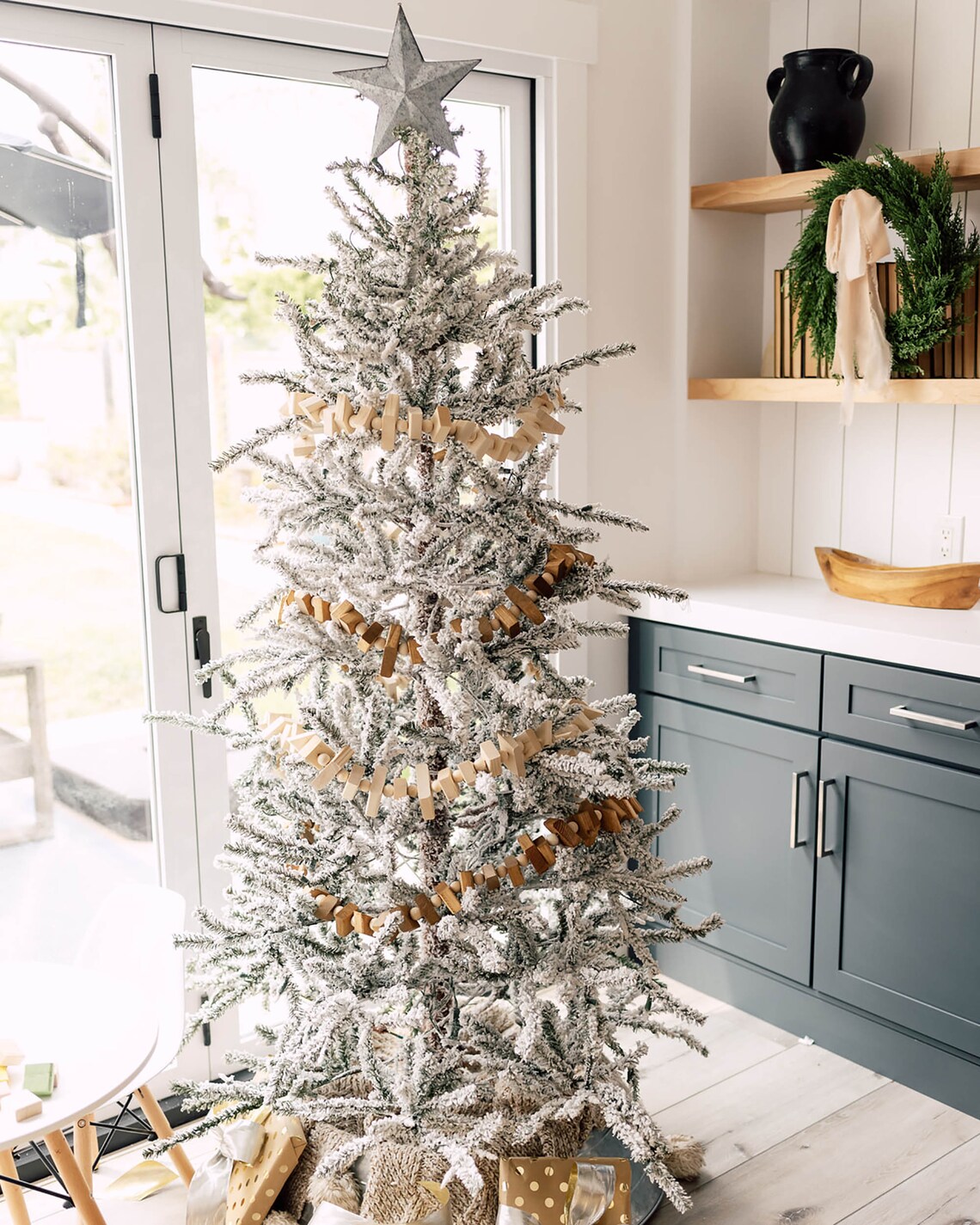 Wood Garland Beaded Garland Tree Garland Geometric - Etsy