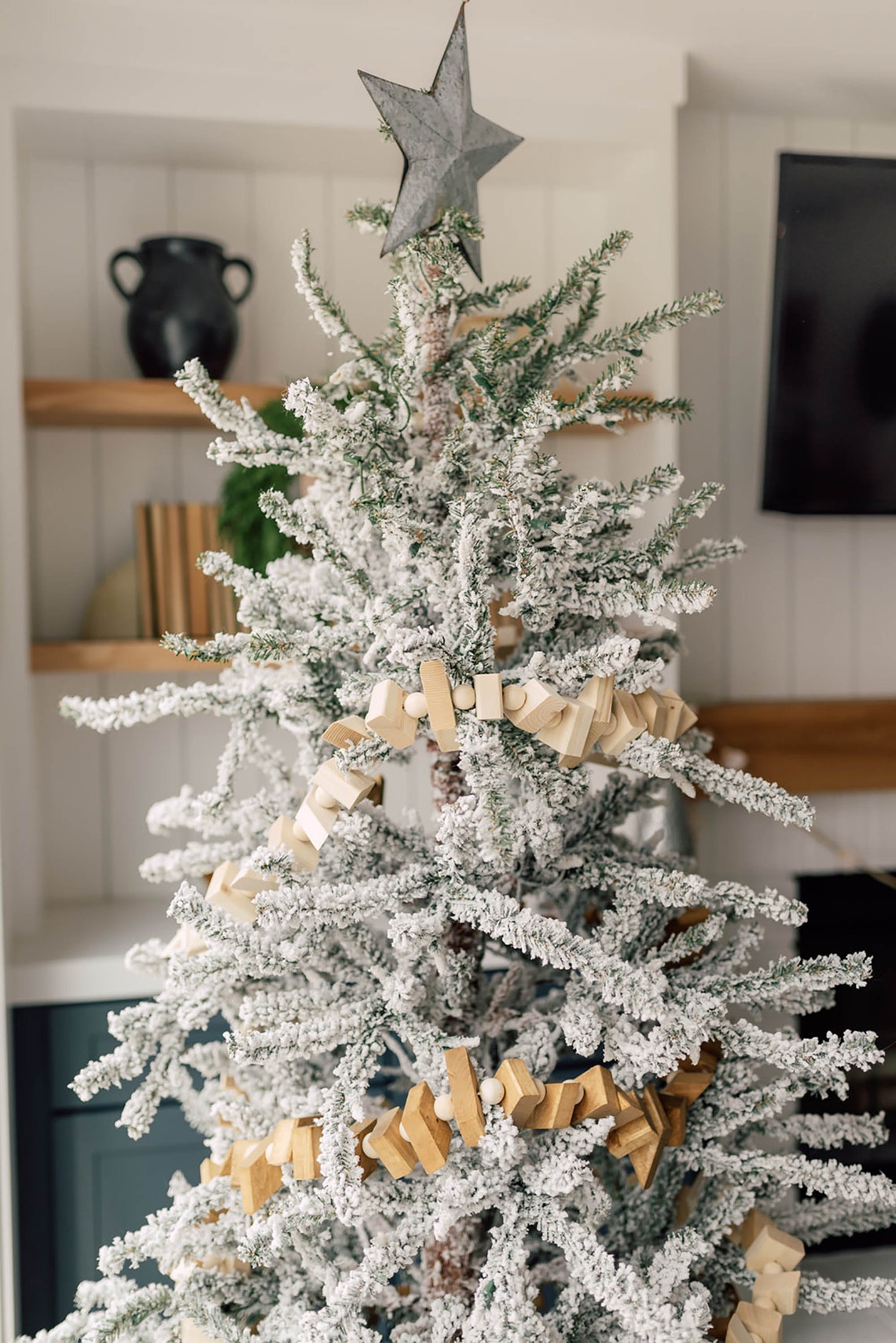 Wood Garland Beaded Garland Tree Garland Geometric - Etsy